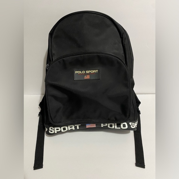 Polo Ralph Lauren | Bags | Rare Vintage 9s Rare Ralph Lauren Polo Sport Black Backpack Bag Euc ...